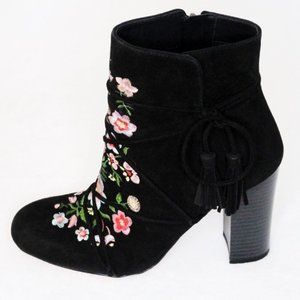 Sam Edelman | Shoes | Sam Edelman Winnie Black Suede Floral Embroidered ...